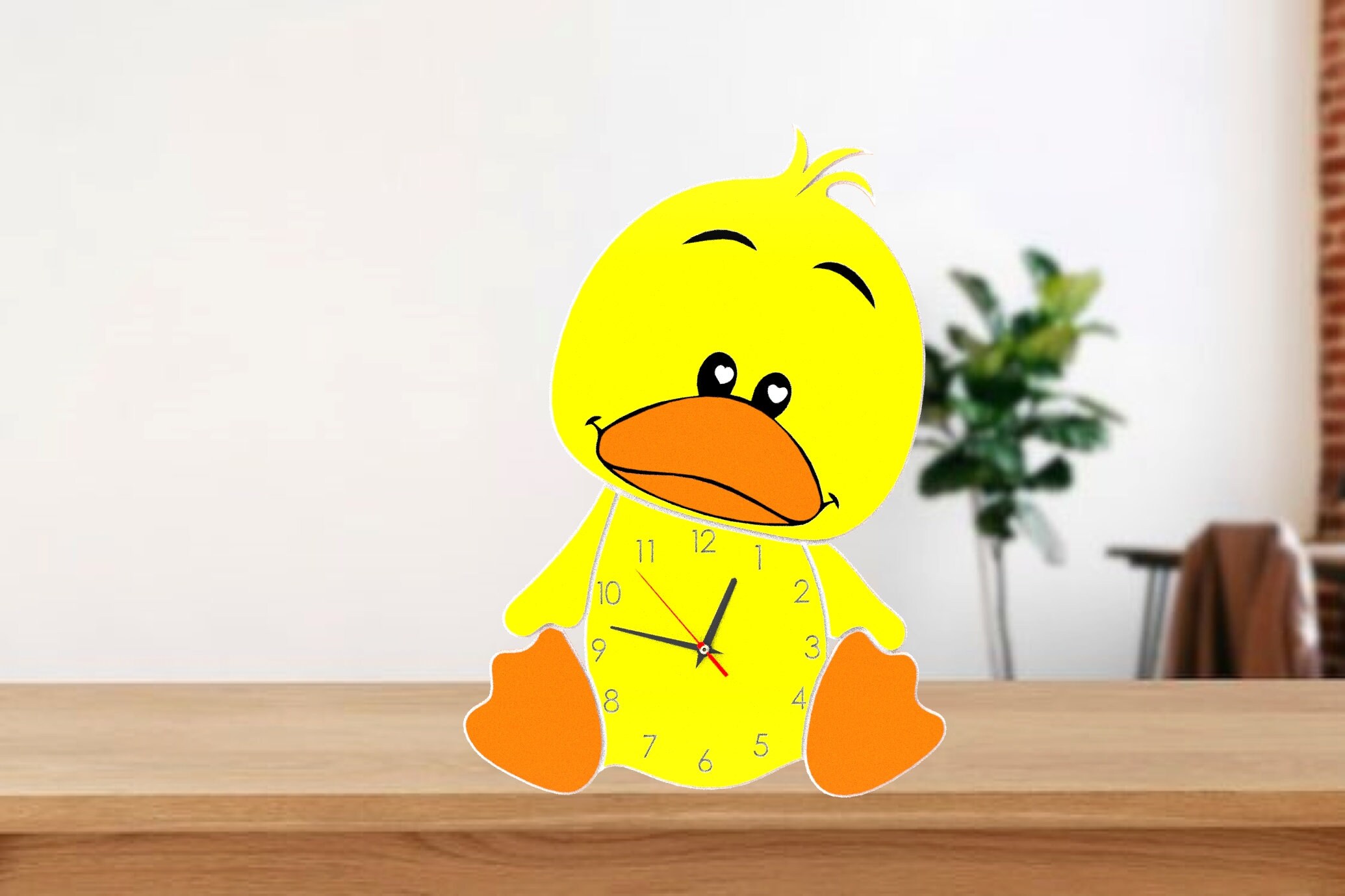 Cute Duck-shaped Digital Clock Design - Etsy