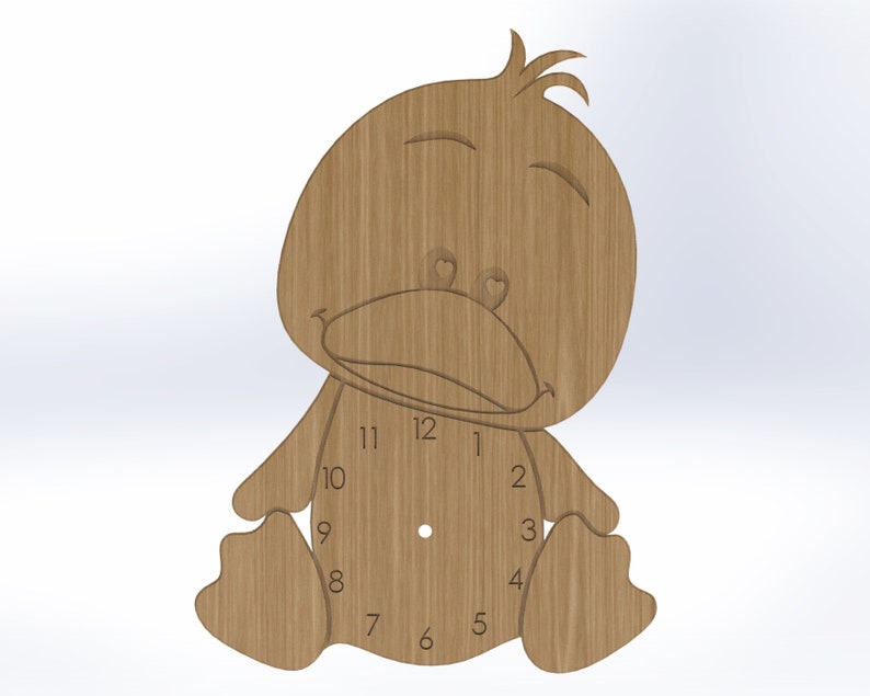 Cute Duck-shaped Digital Clock Design - Etsy