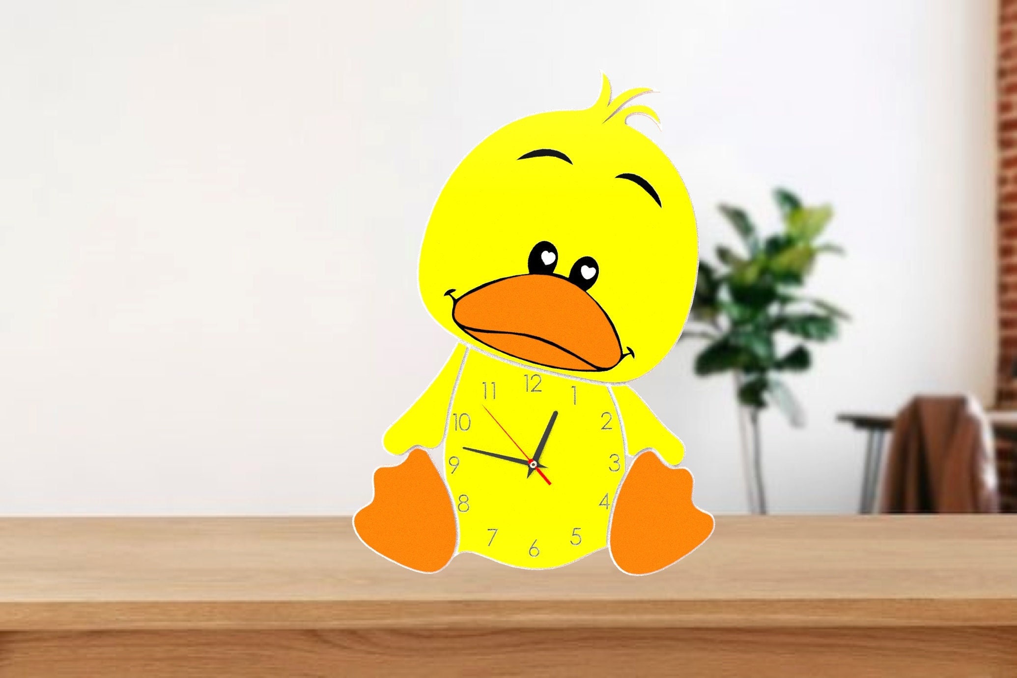 Cute Duck-shaped Digital Clock Design - Etsy