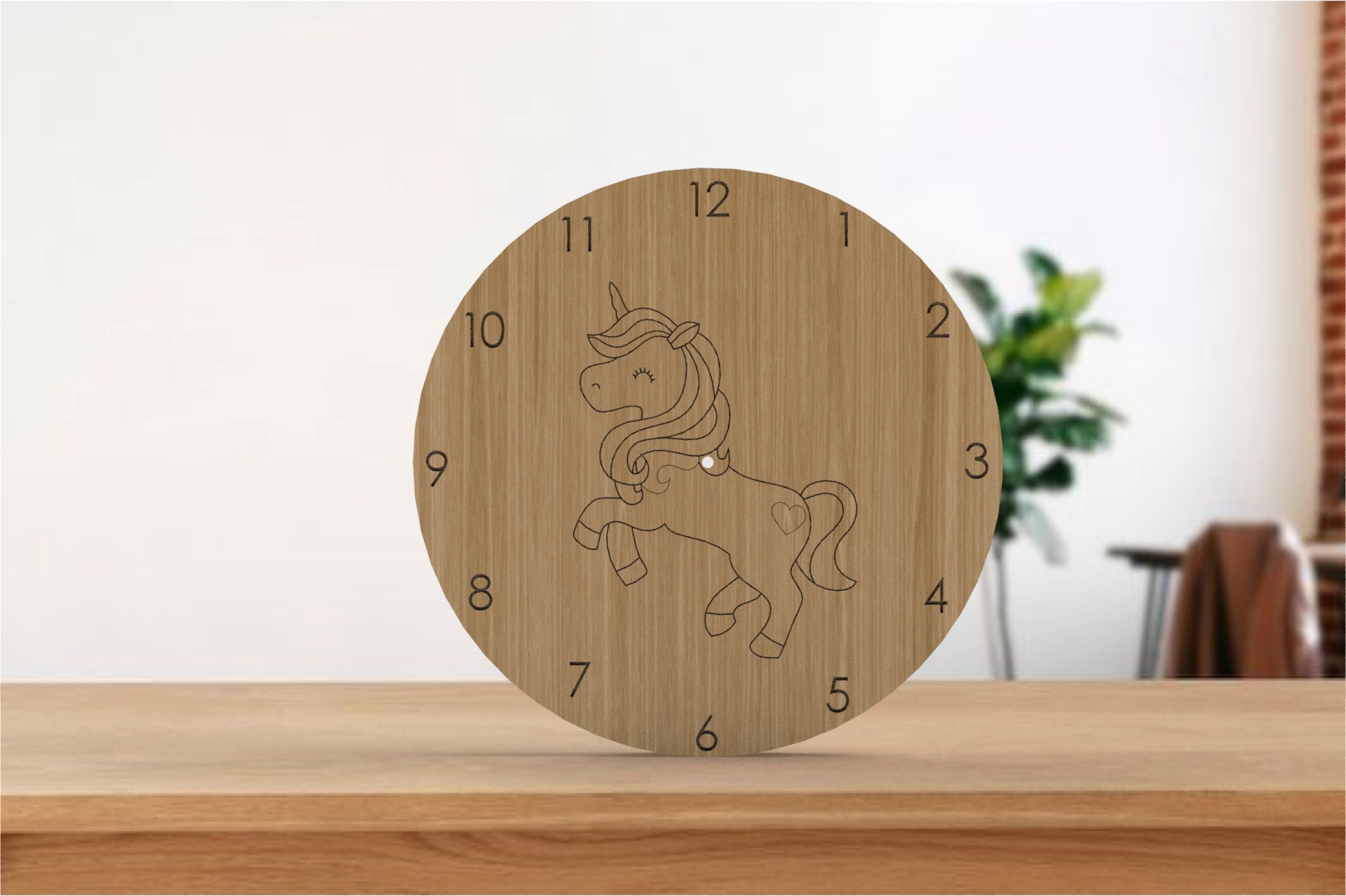 Cute Unicorn-themed Digital Clock Design - Etsy