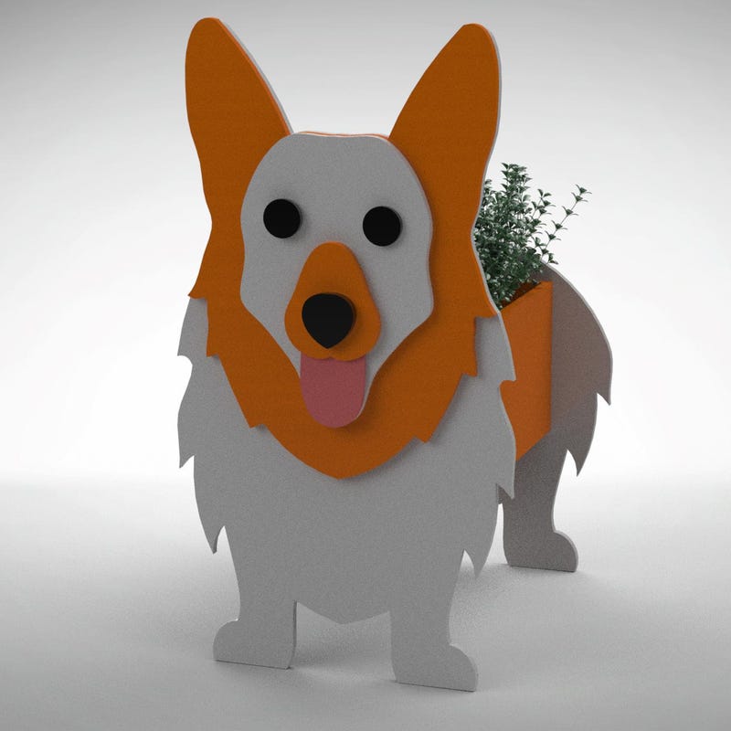 Corgi Planter - Etsy