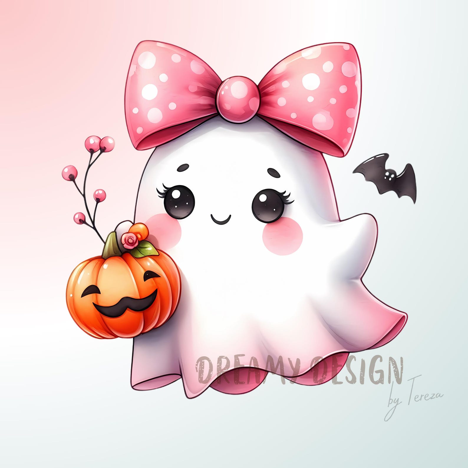 Cute Pink Ghost Png, Halloween Png, Ghost With Coquette Bow, Autumn ...