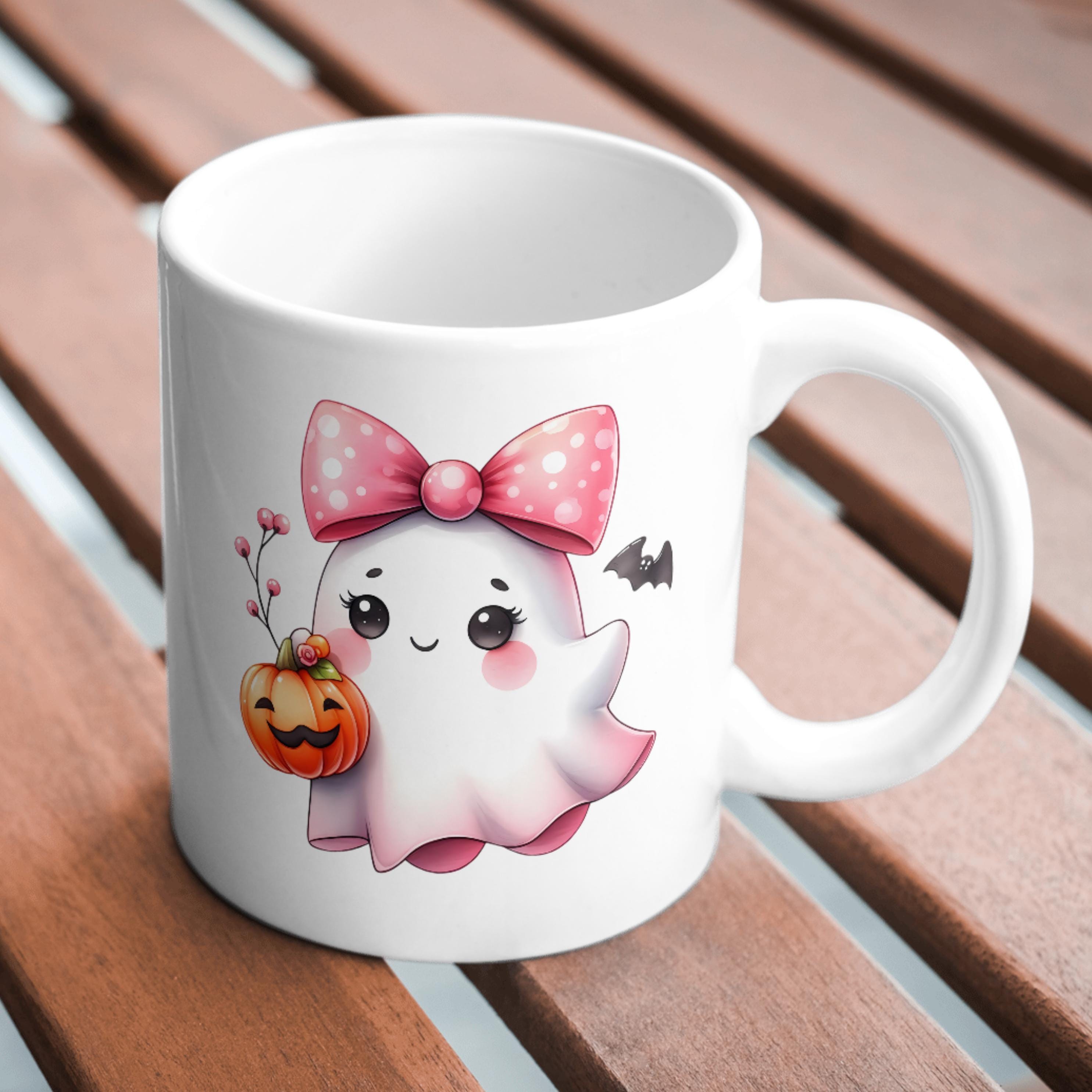 Cute Pink Ghost Png, Halloween Png, Ghost With Coquette Bow, Autumn ...