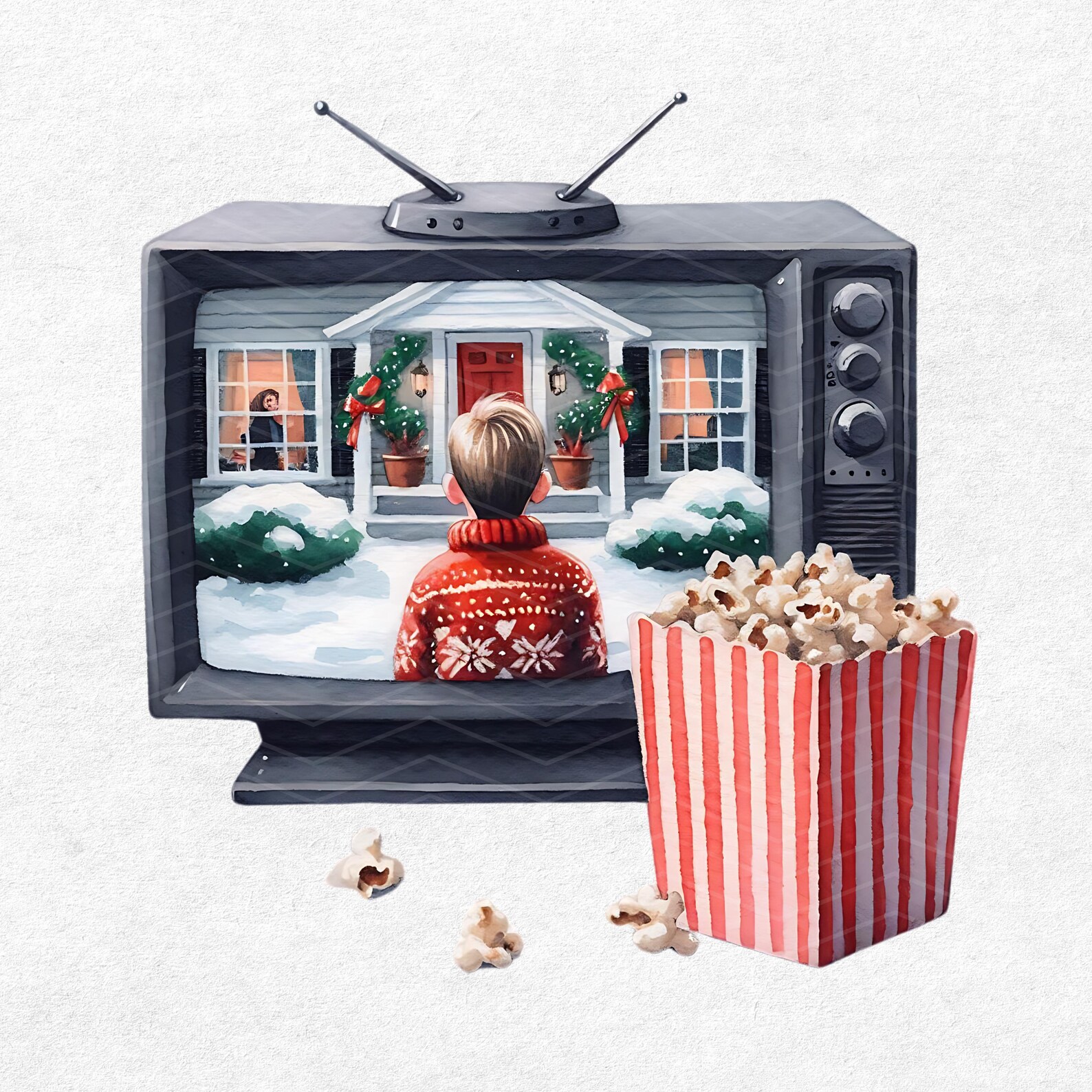 Christmas Movie PNG, Christmas Movie Night Clipart, Alone Home TV Movie ...