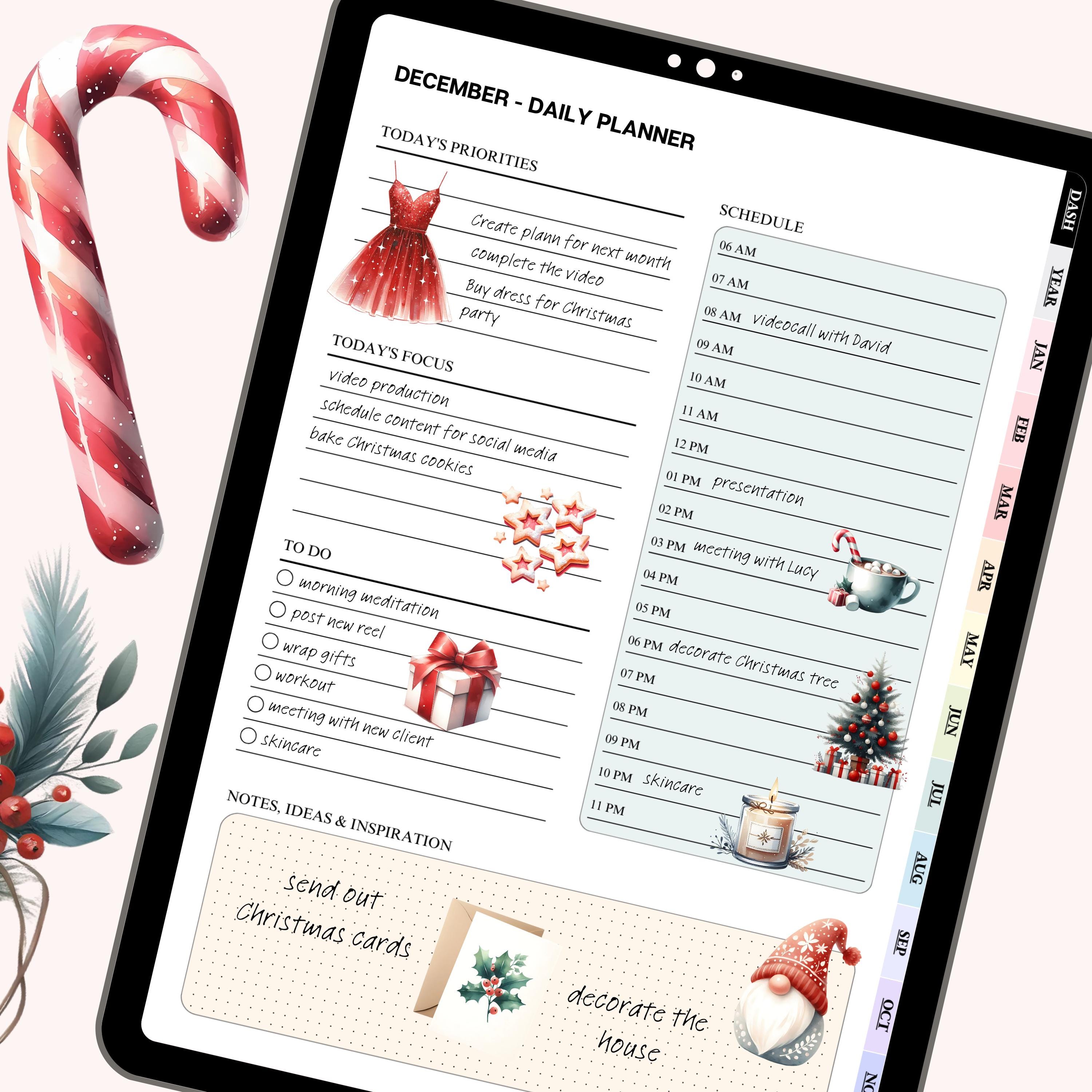 Digital Christmas Planner Stickers, Digital Sticker Book, Goodnotes ...