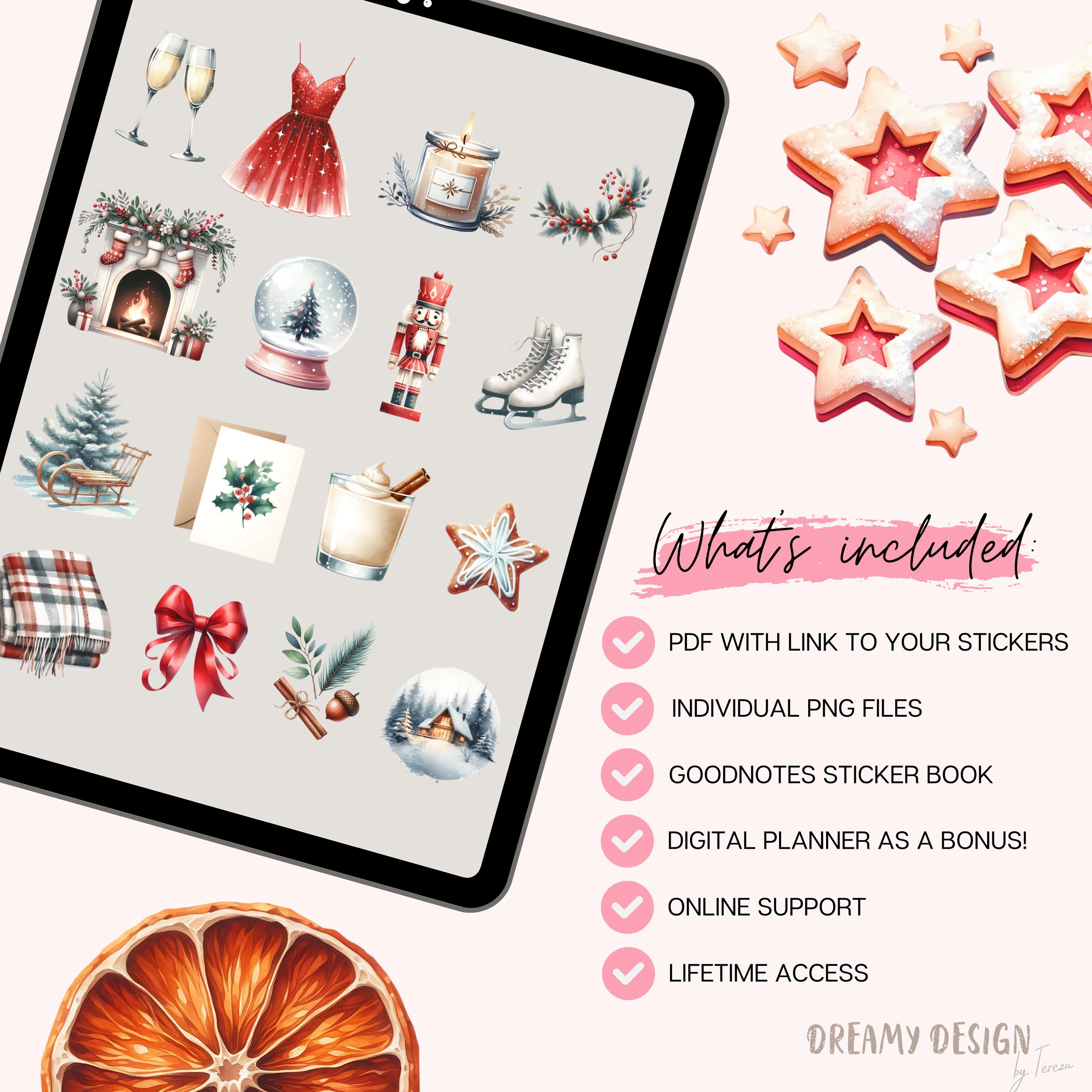 Digital Christmas Planner Stickers, Digital Sticker Book, Goodnotes ...