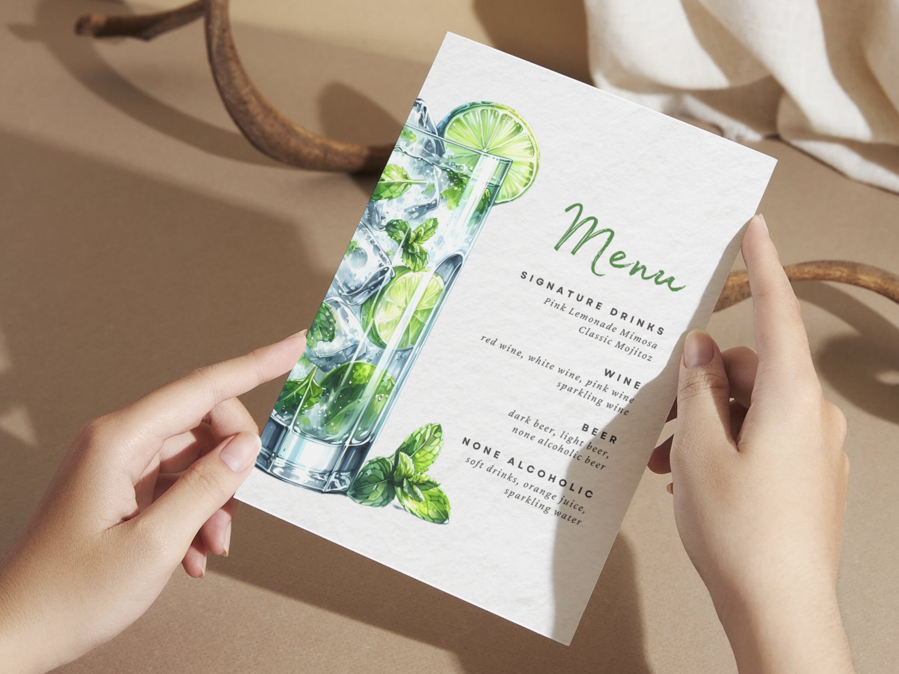 Drinks Menu Template, Printable Drinks Sign, Editable Bar Menu ...