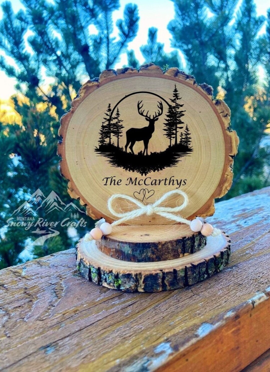 Elk Wedding Cake Topper Rustic Cake Topper Hunter Cake Topper Wood ...