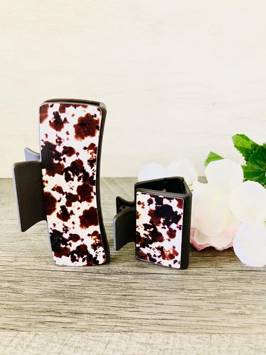 Cow Print Hair Claw Clip: Laser Cut Acrylic - Etsy