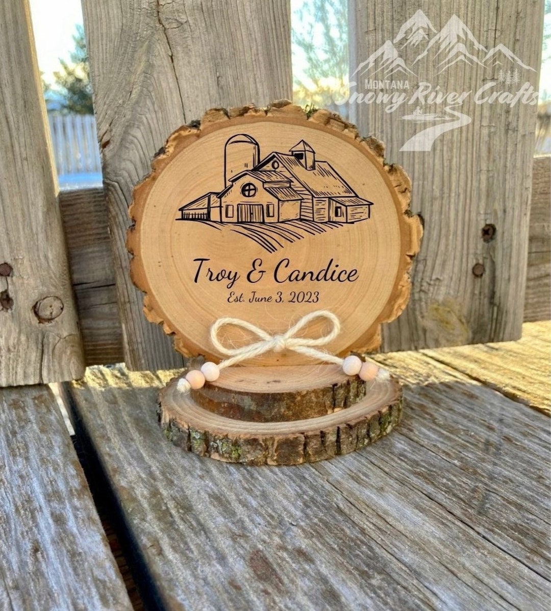 Personalized Farm Cake Topper Rustic Wedding Cake Topper Country Cake ...