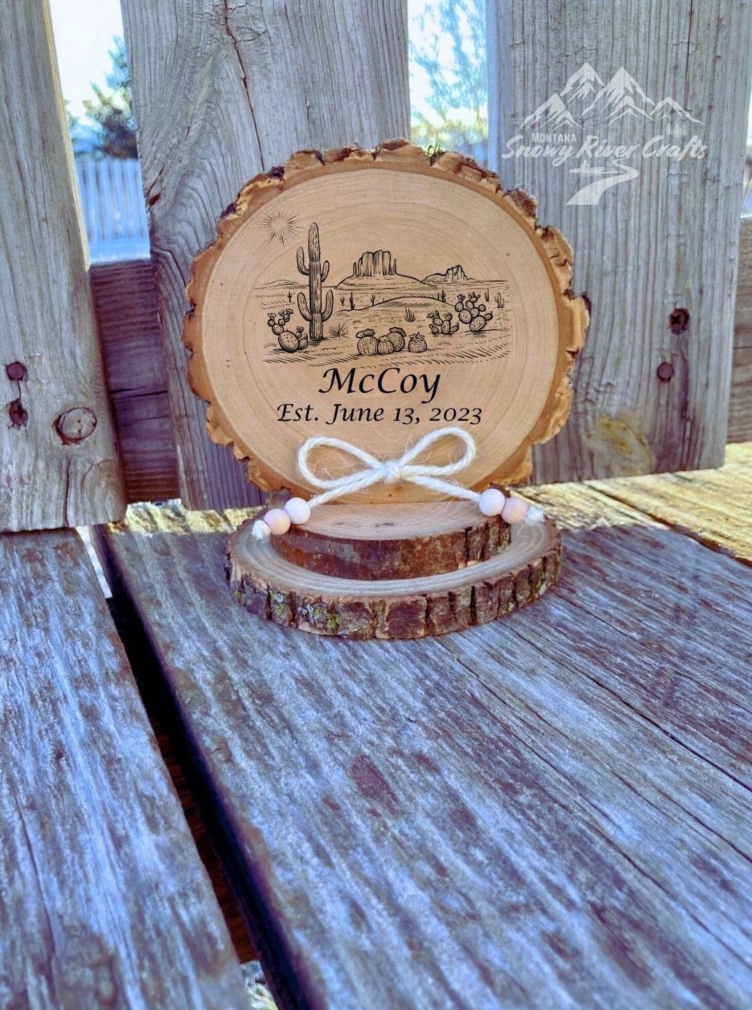 Desert Wedding Cake Topper Rustic Cake Topper Cactus Cake Topper Wood ...