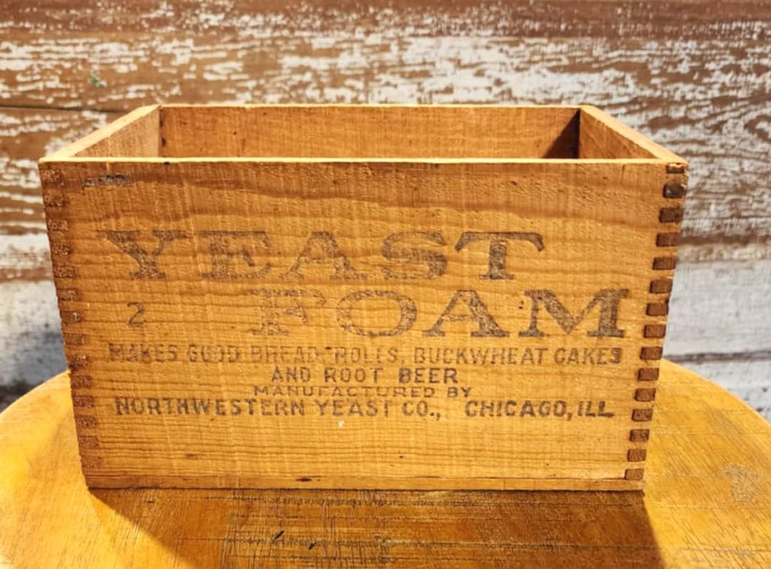 Wooden Dovetail Yeast Box/advertising Box - Etsy