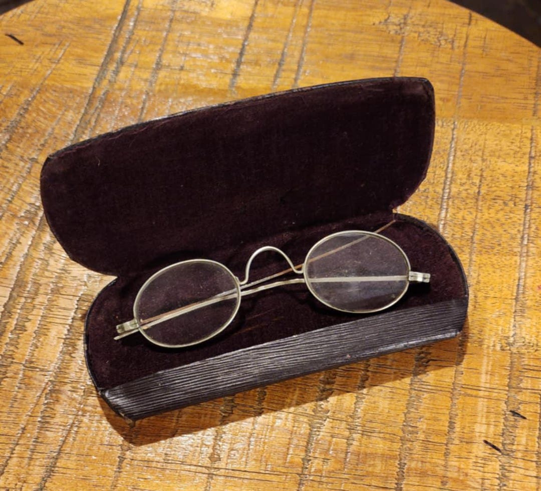 Antique Reading Glasses With Case - Eyewear - Antique - Old English ...