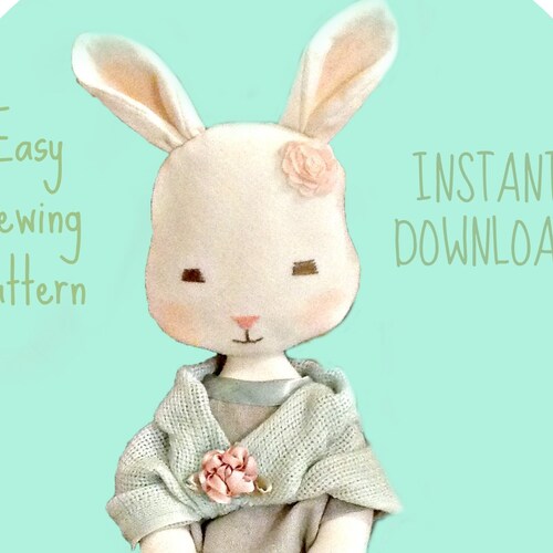 Rabbit Sewing Pattern / Vintage Style Rabbit / Instant | Etsy