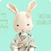 Rabbit Sewing Pattern / Vintage Style Rabbit / Instant - Etsy
