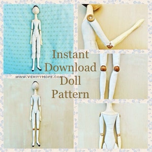 Cloth Peg Doll Clothing Pattern: Dress, Pantaloons & Shawl (PDF Pattern ...
