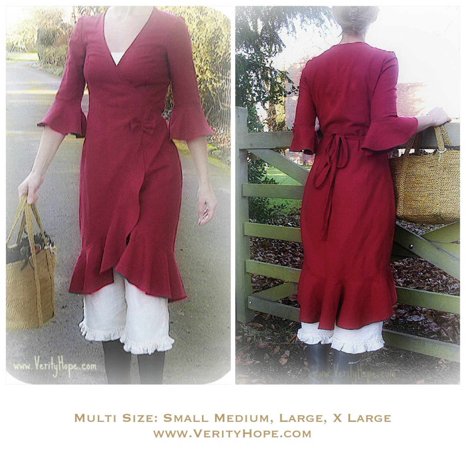 Verity Hope / Wrap Dress Sewing Pattern / Digital Instant Download ...
