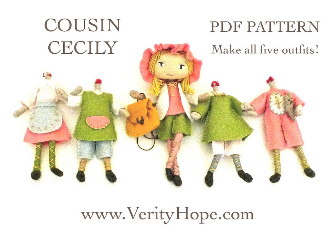 Mini Felt Girl Doll / Digital Pattern Tutorial - Etsy