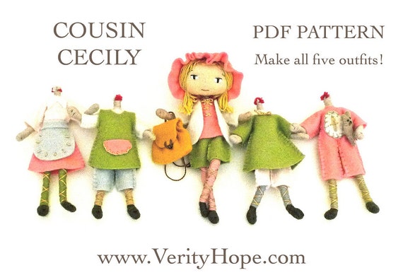Mini Felt Girl Doll / Digital Pattern Tutorial - Etsy