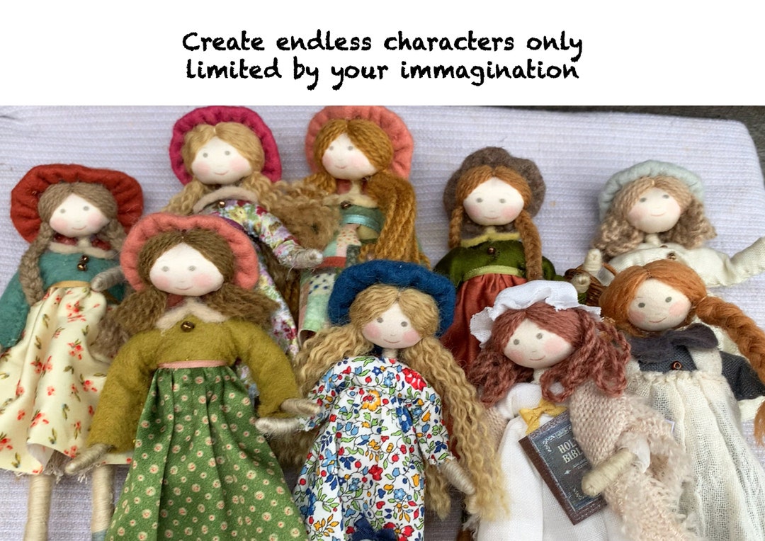 Mini Doll Making Tutorial: Fabric Scrap Dolls House Figures (digital ...