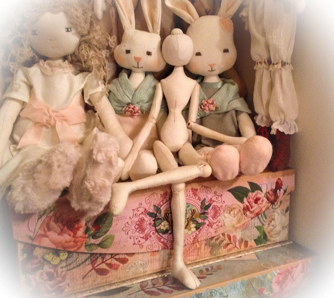 Rabbit sewing pattern / vintage style rabbit / instant | Etsy