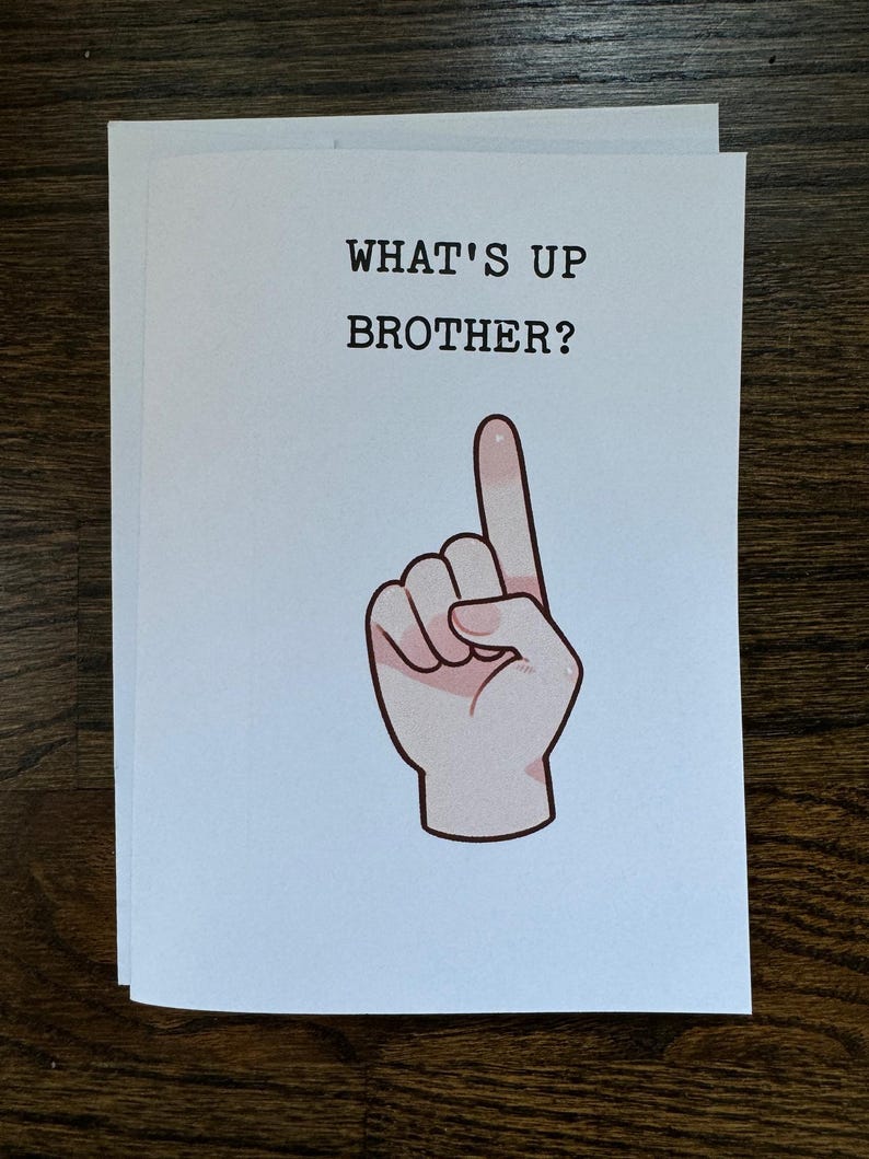 What's up Brother? Sketch Youtuber and Twitch Streamer Greeting Card ...