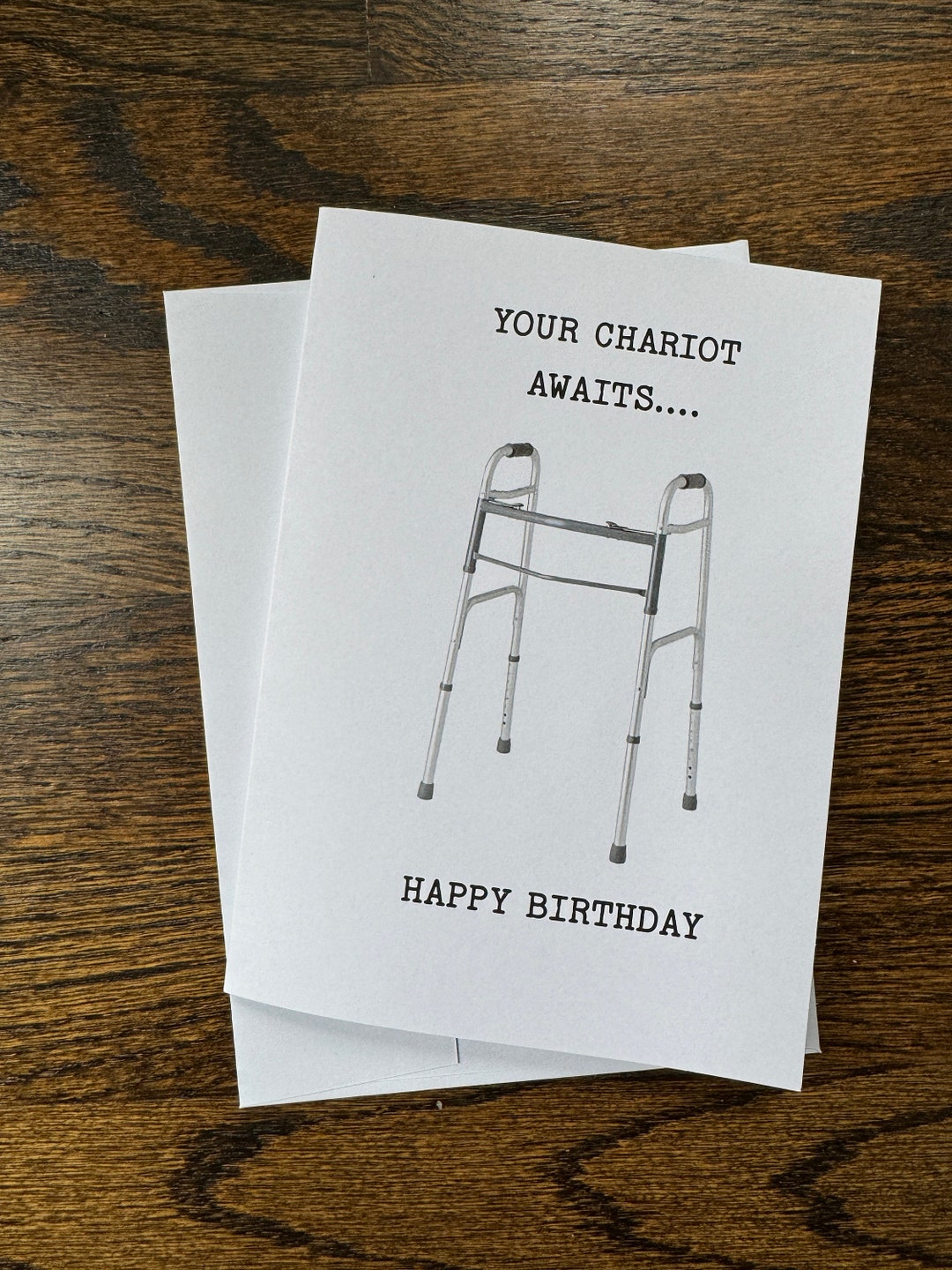 Humor Birthday Card. Your Chariot Awaits Old Person Walker. - Etsy