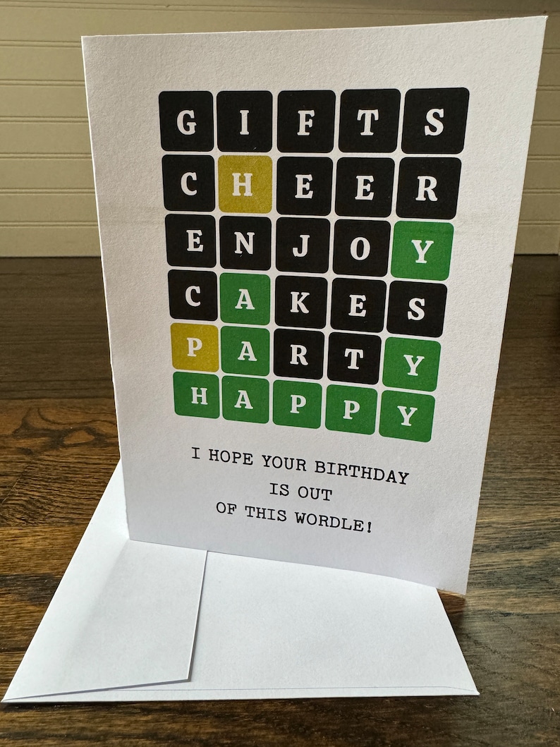 Wordle Birthday Happy Card. Humor Greeting Card. - Etsy