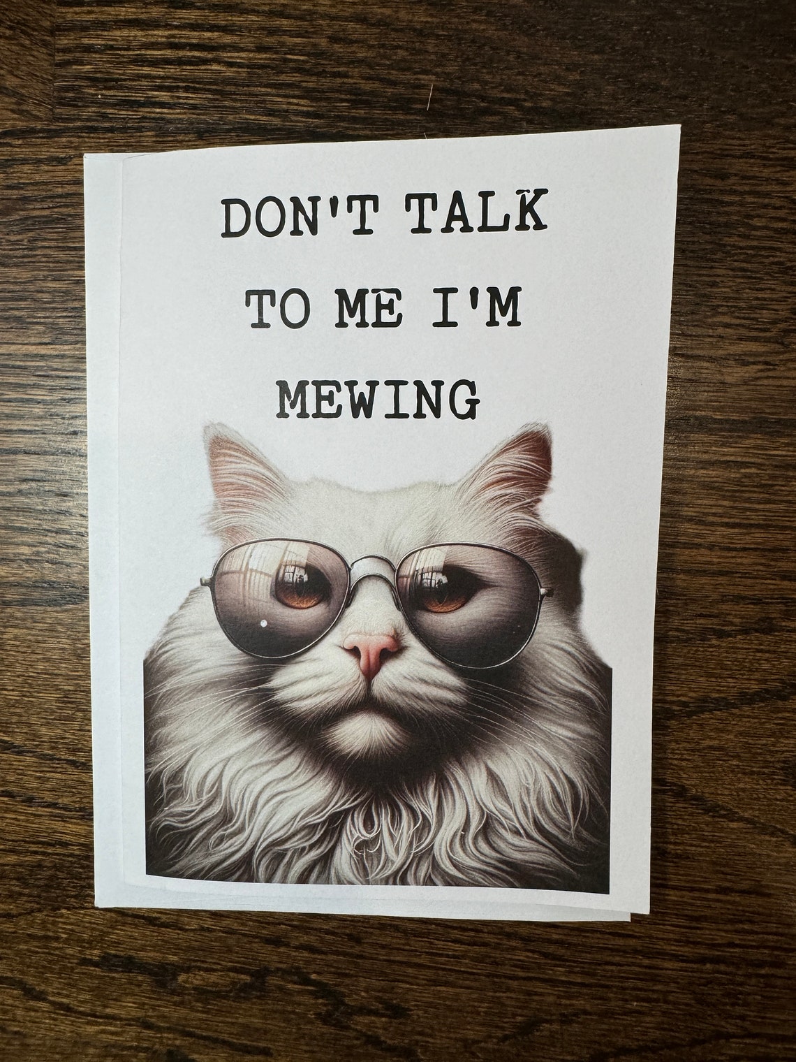 Don't Talk to Me, I'm Mewing - Trendy and Humorous Cat Greeting Card - Etsy