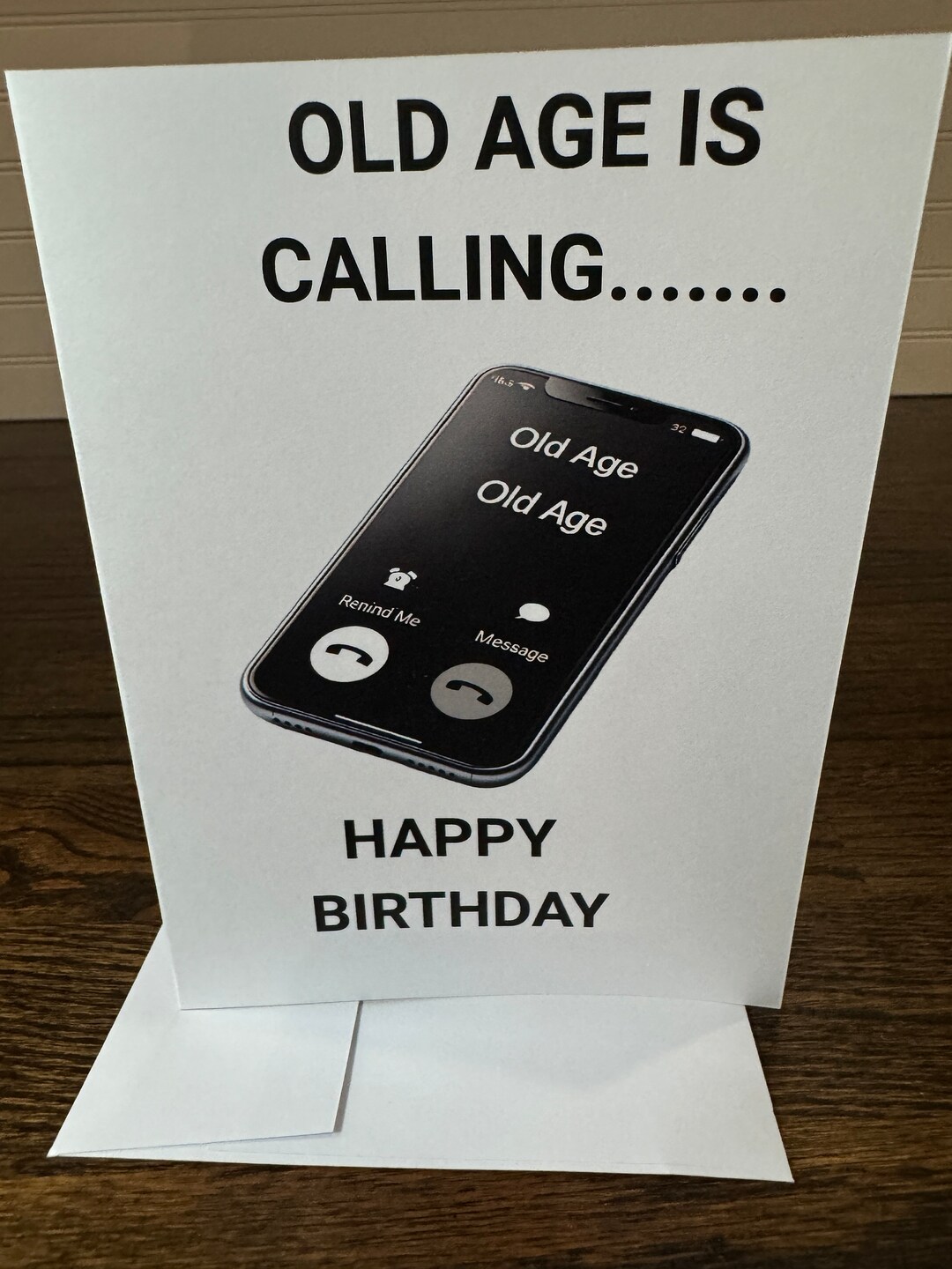 Old Age is Calling Birthday Greeting Card | Funny Cell Phone Design ...