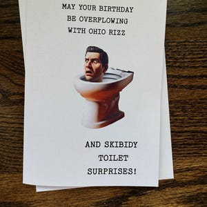 Skibidi Toilet Ohio Rizz Birthday - Hilarious Meme-inspired Greeting ...