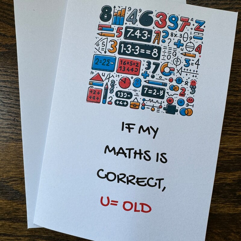 Math Birthday Card - Etsy