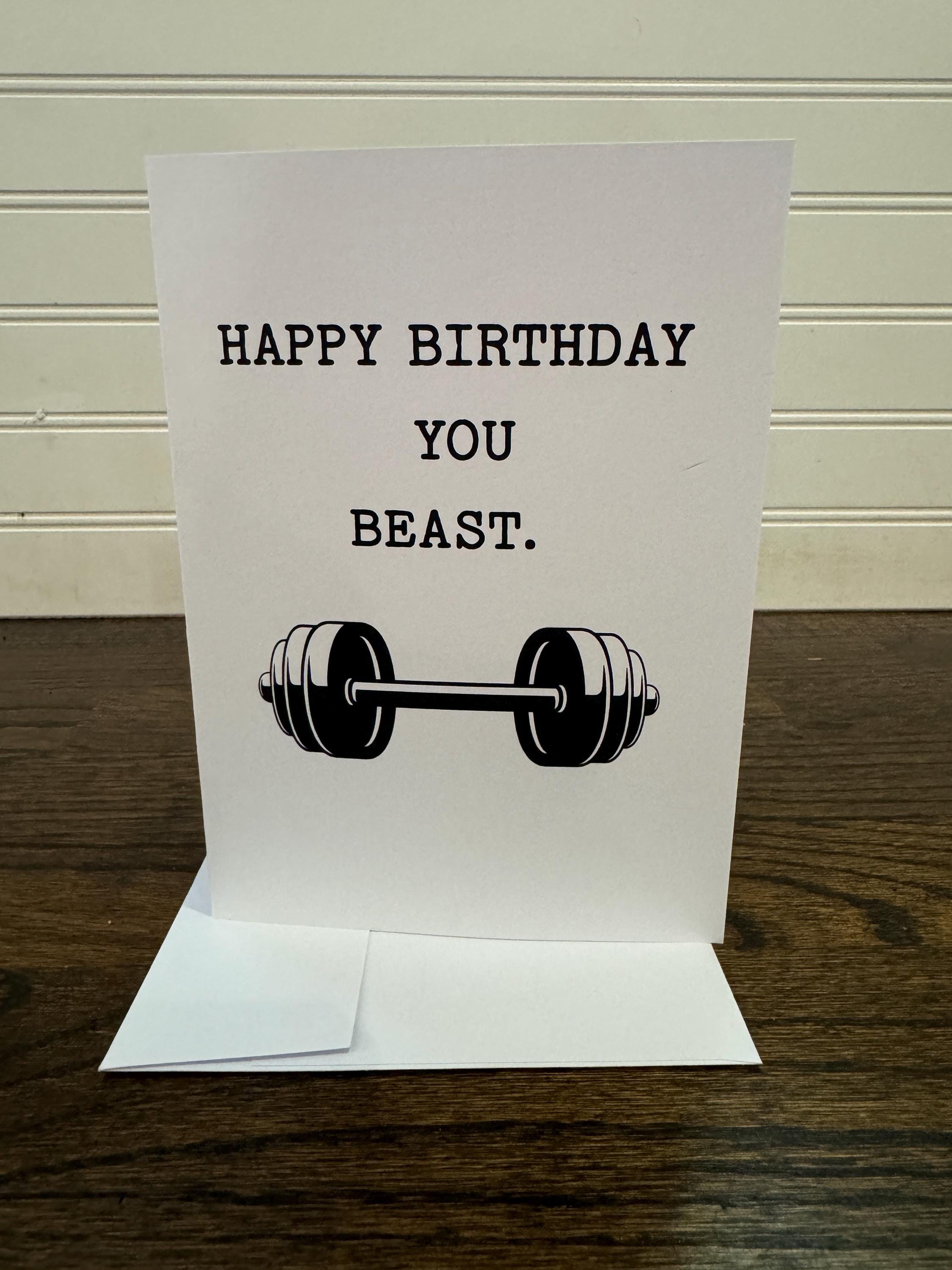 Fitness Workout Birthday Greeting Card - "happy Birthday You Beast" - Etsy