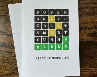 Father's Day Wordle Themed Card. You Mean the Wordle to Me. - Etsy