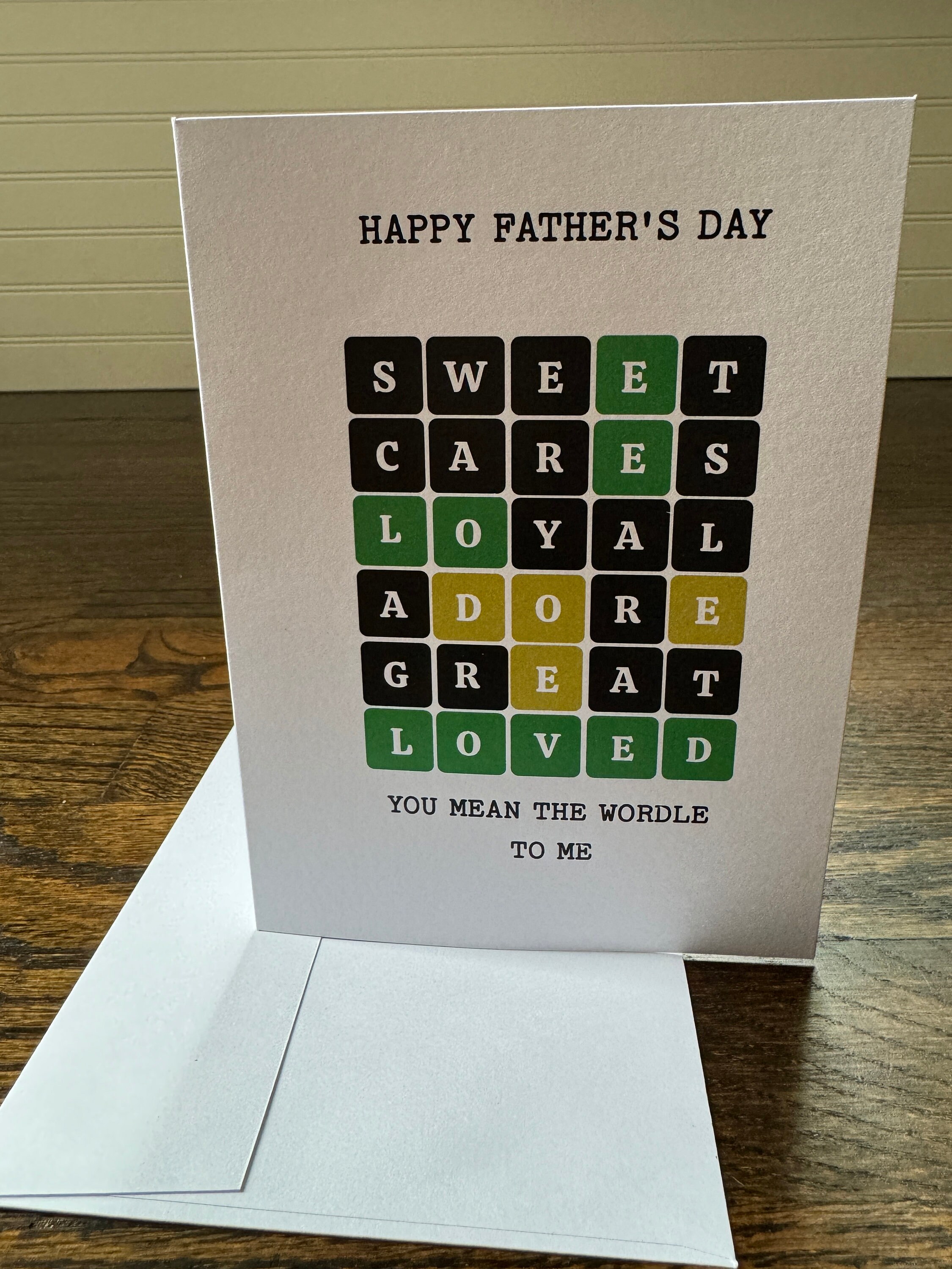 Father's Day Wordle Themed Card. You Mean the Wordle to Me. - Etsy