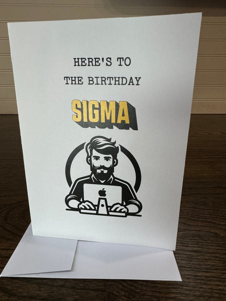 Here's to the Birthday Sigma - Humorous Birthday Greeting Card - Etsy ...