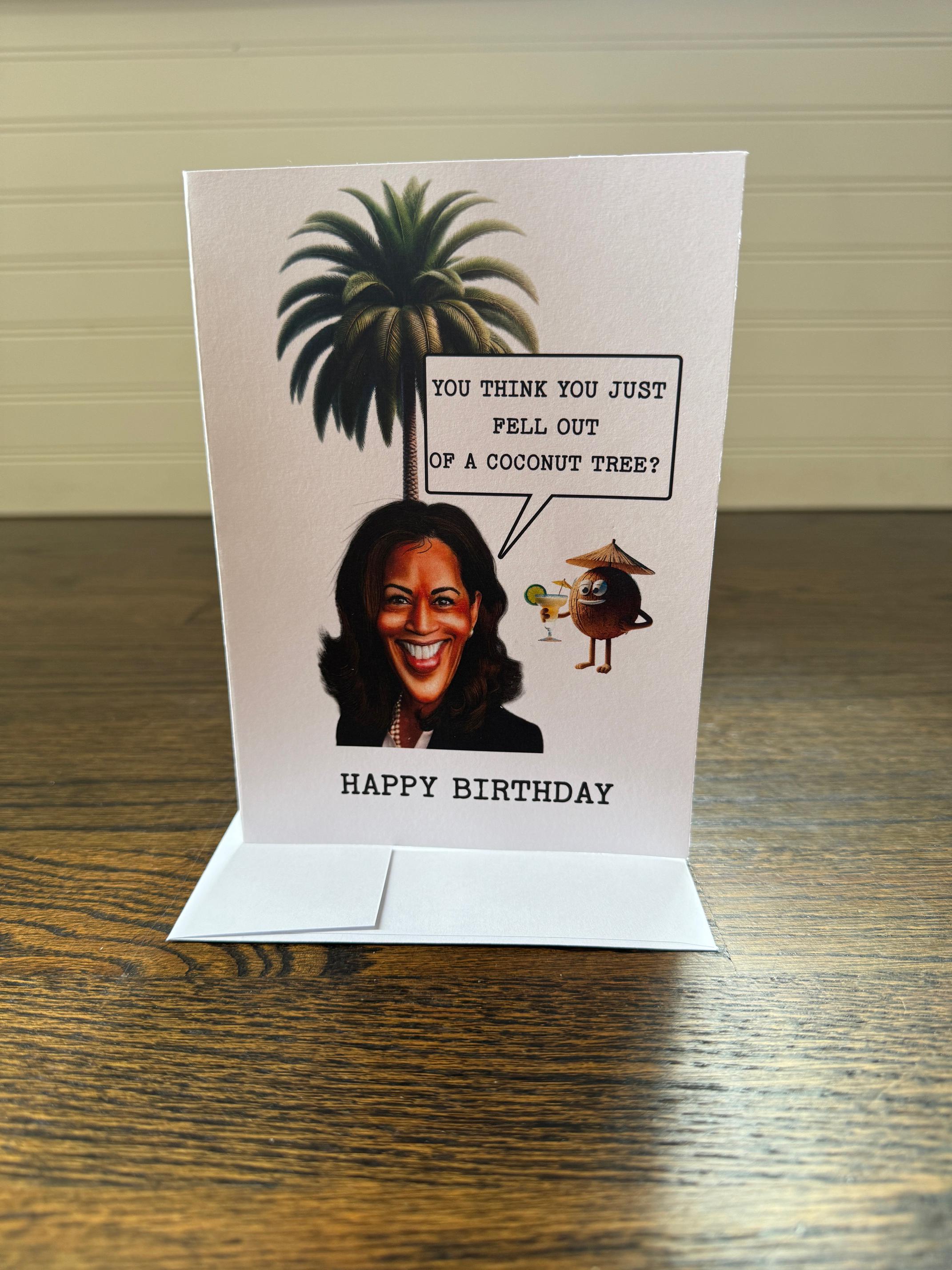 Funny Kamala Harris "coconut Tree" Birthday Card - Viral Quote ...