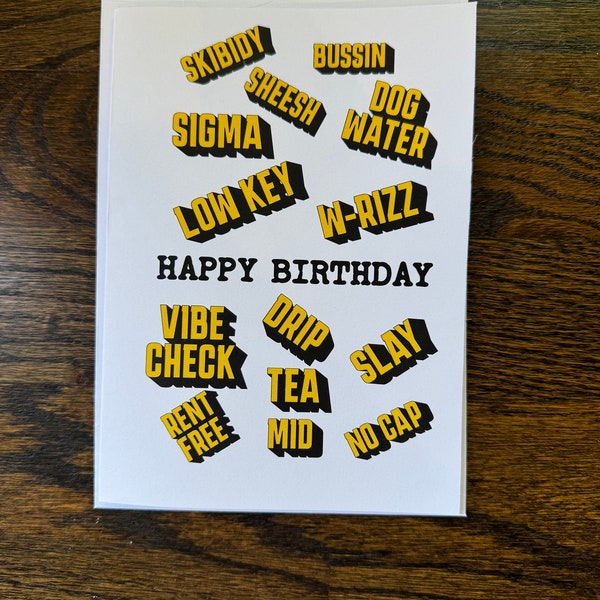 Gen Alpha Birthday Card - Etsy