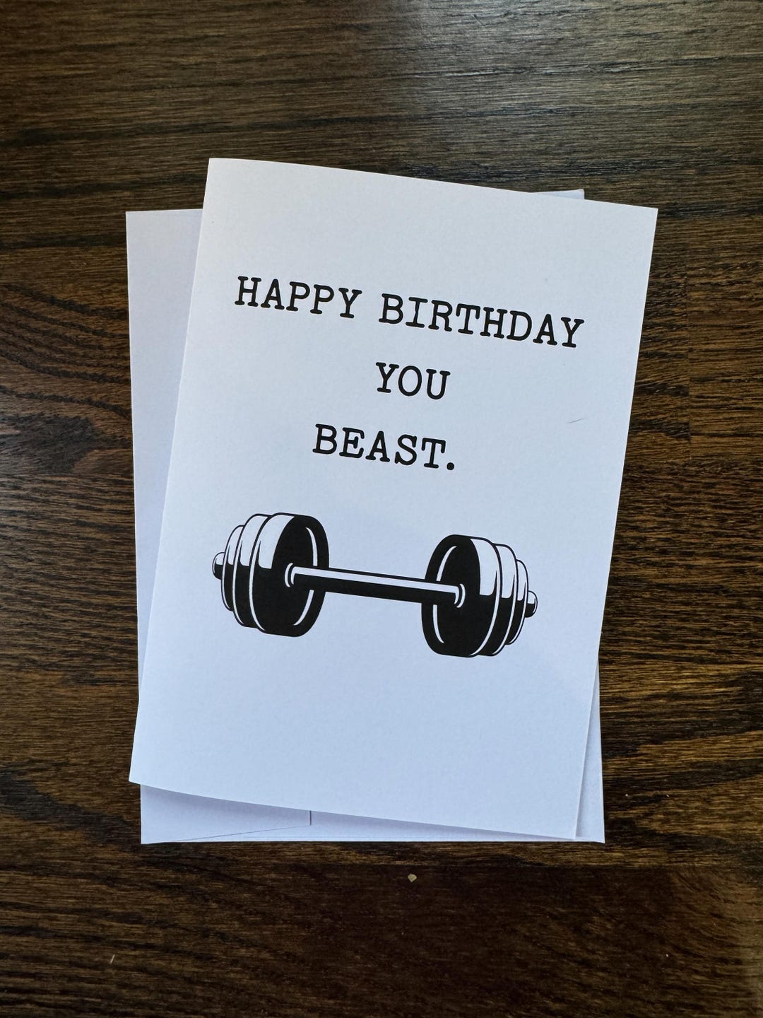 Fitness Workout Birthday Greeting Card - "happy Birthday You Beast" - Etsy