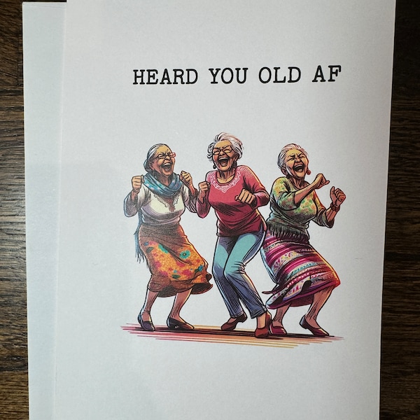 Funny Old Lady Card - Etsy