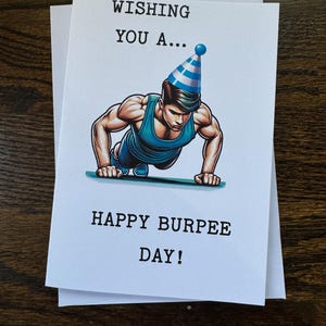 Wishing You a Happy Burpee Day Birthday Crossfit Greeting Card - Etsy