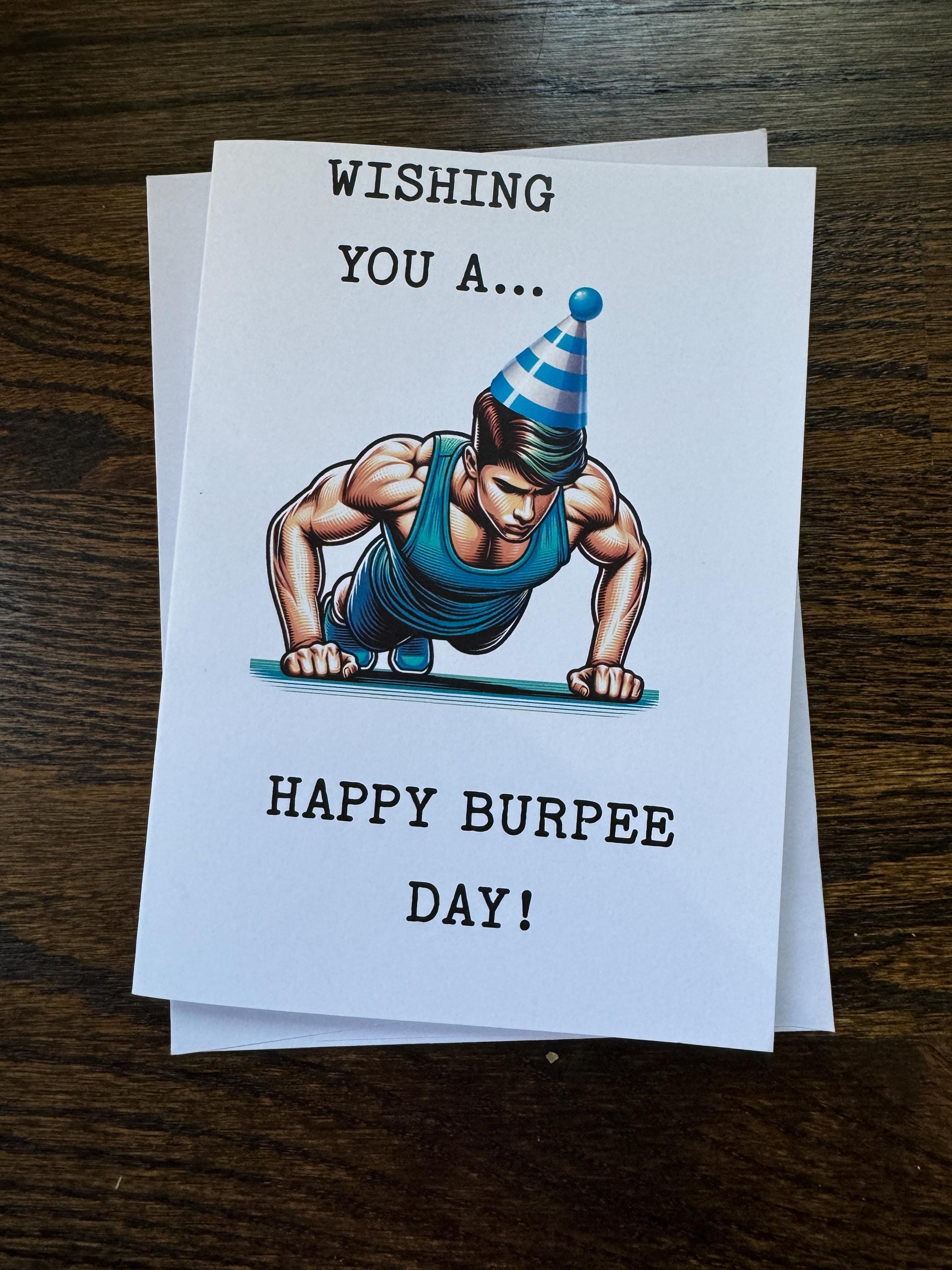 Wishing You a Happy Burpee Day Birthday Crossfit Greeting Card - Etsy