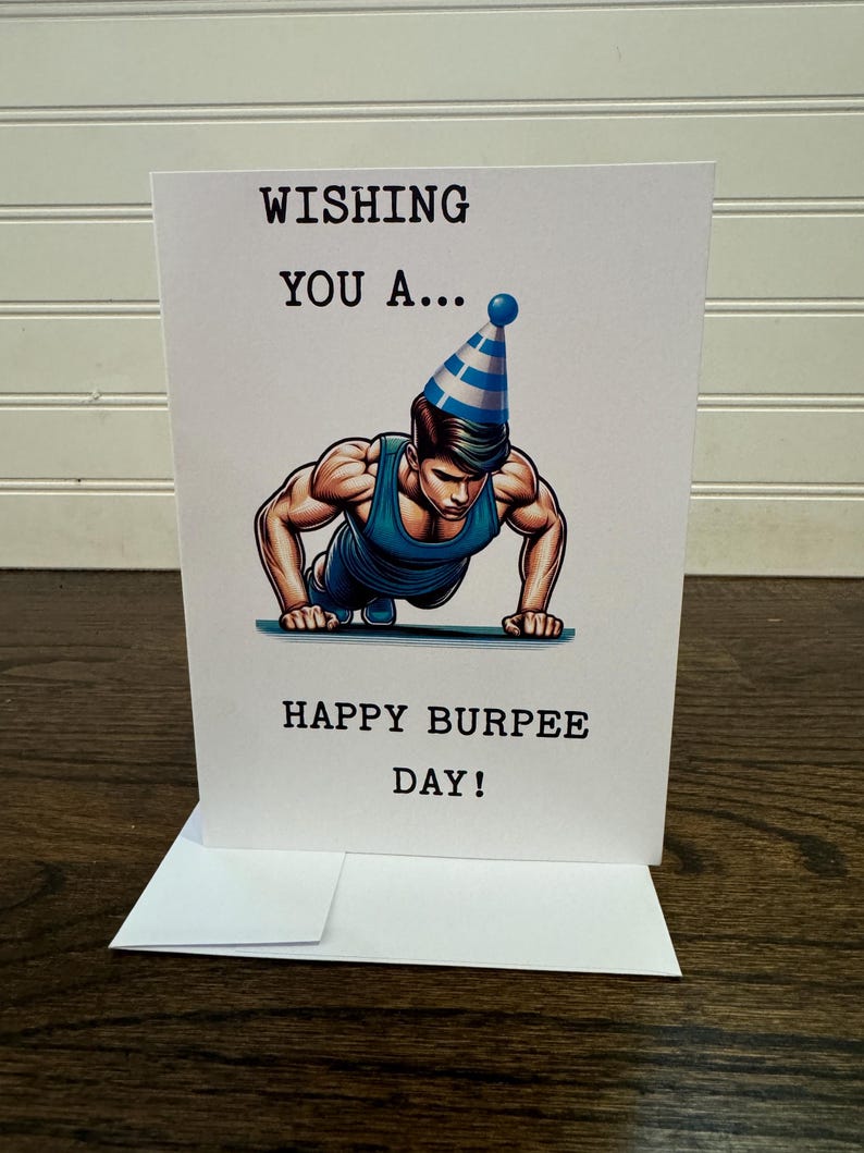 Wishing You a Happy Burpee Day Birthday Crossfit Greeting Card - Etsy