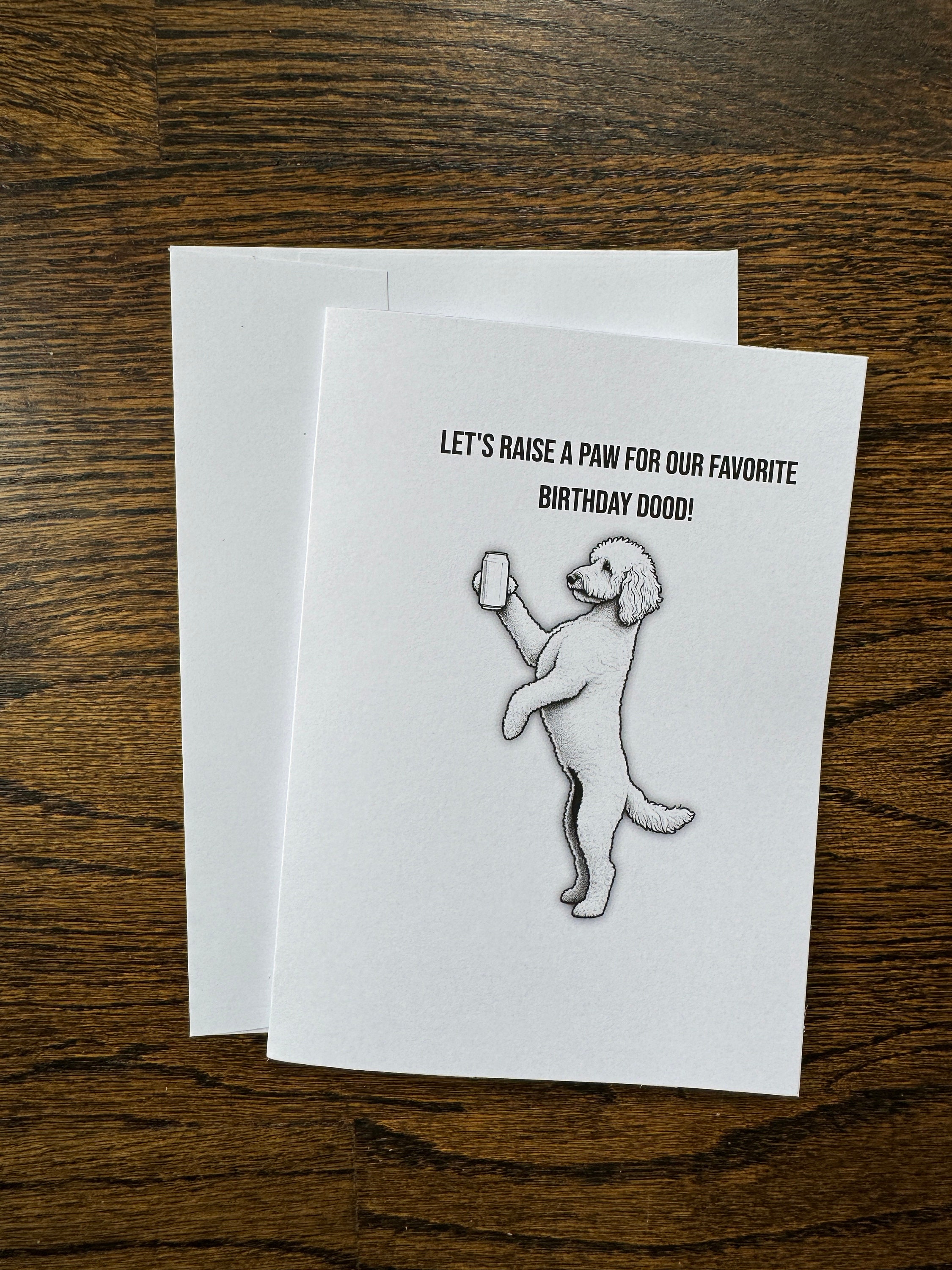 Goldendoodle/ Poodle Cute Happy Birthday Card Dood! - Etsy