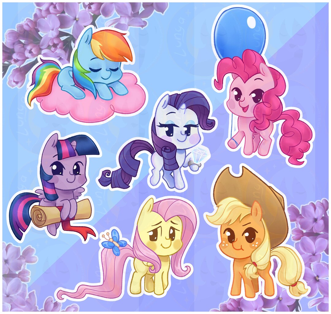 MLP Glitter Sticker Pack check Description - Etsy