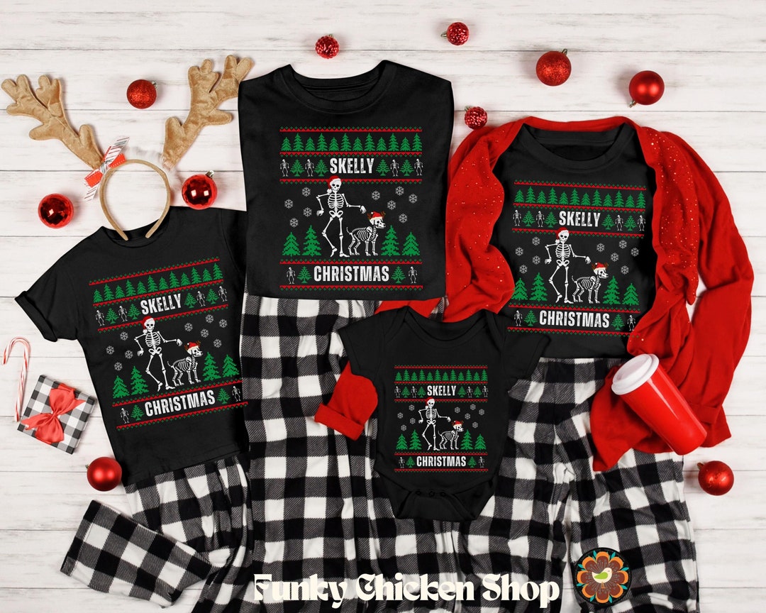 Family Matching Shirts, Christmas Tree 12 Foot Skeleton Shirt, Ugly ...