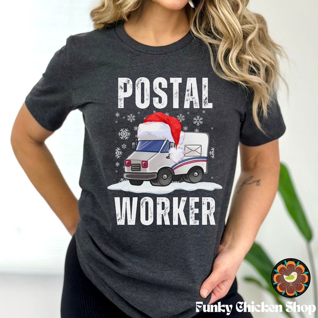Postal Worker Shirt, Christmas Post Office Shirt, Postal Worker Santa ...