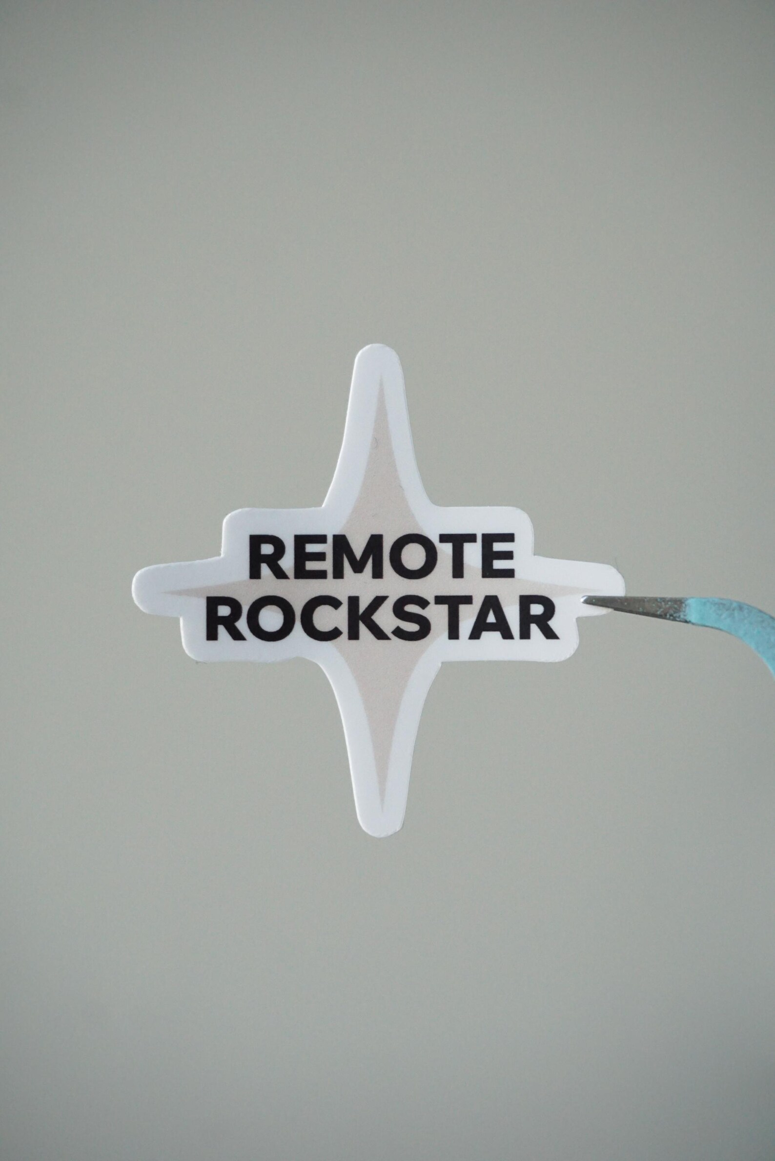 Remote Rockstar | Matte Vinyl Waterproof Sticker | 4.5x4.5 Cm ...