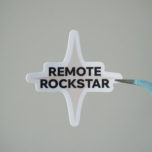 Remote Rockstar | Matte Vinyl Waterproof Sticker | 4.5x4.5 Cm ...