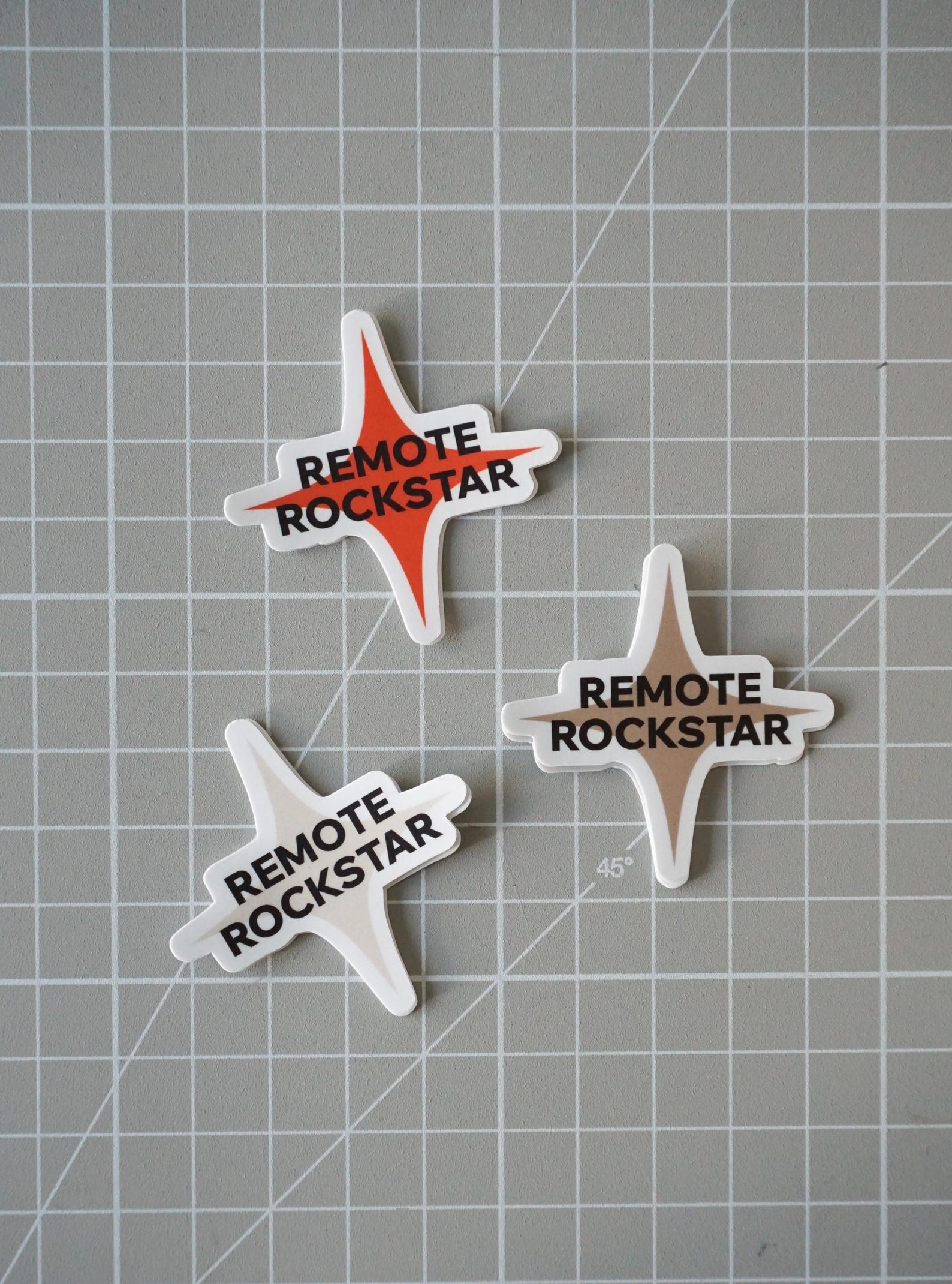 Remote Rockstar | Matte Vinyl Waterproof Sticker | 4.5x4.5 Cm ...